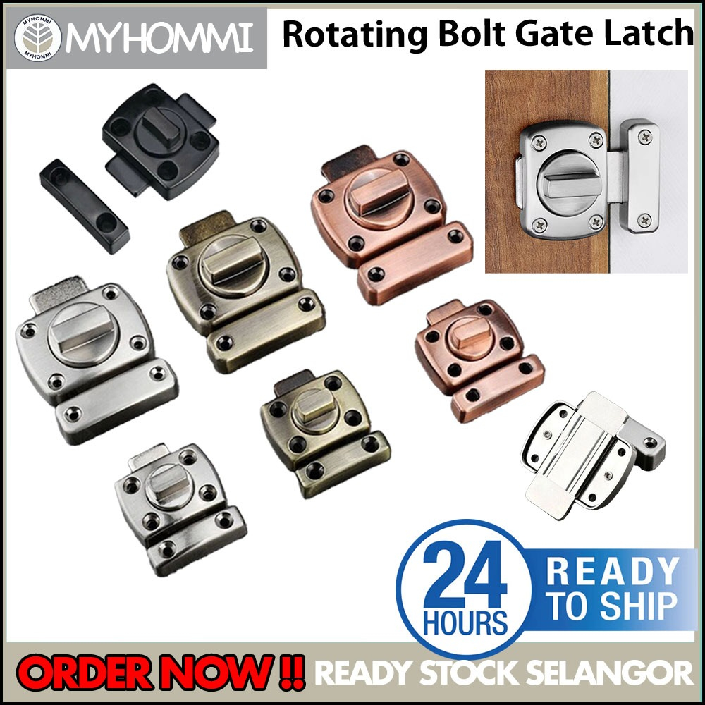 Rotate Bolt Gate Latch Latches Door Slide Lock Twist Safety Rotating ...