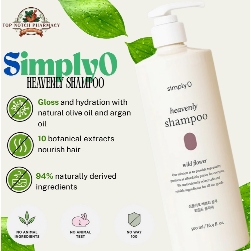 SimplyO Heavenly Shampoo Wild Flower (500mL) For Dry & Damaged Hair ...