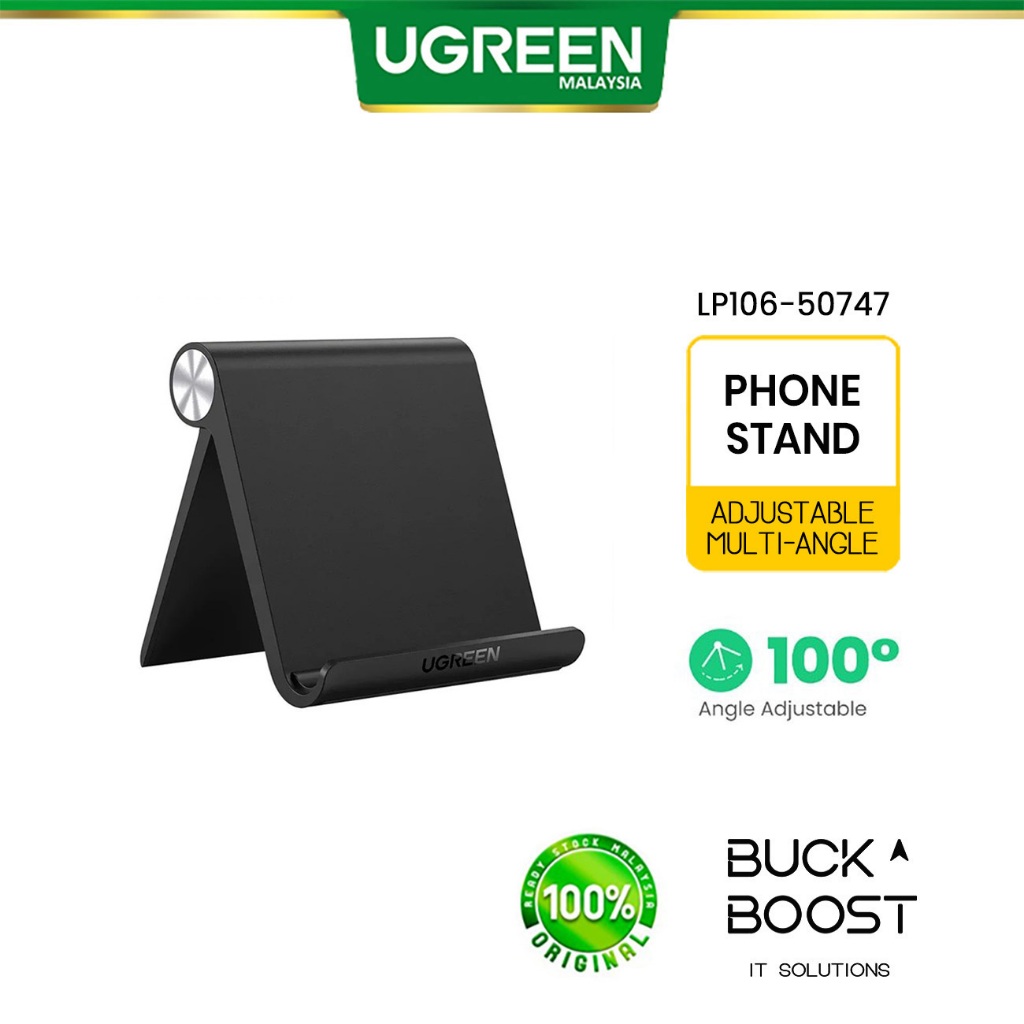 UGREEN (LP106) ADJUSTABLE MULTI-ANGLE PORTABLE PHONE STAND | Shopee ...