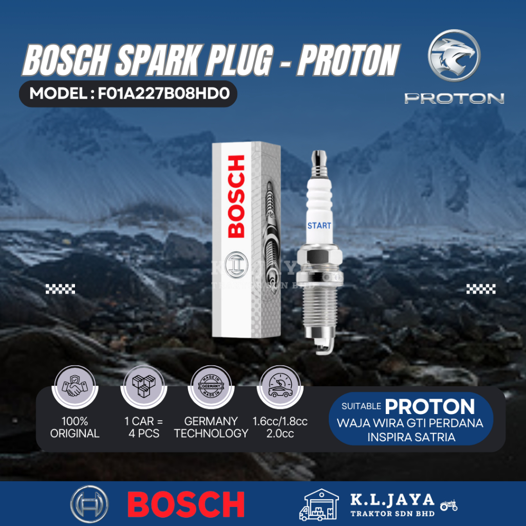 ORIGINAL BOSCH SPARK PLUG HR7DCX+ YR7DC+ FR7DCX+ PERODUA MYVI AXIA ALZA ...