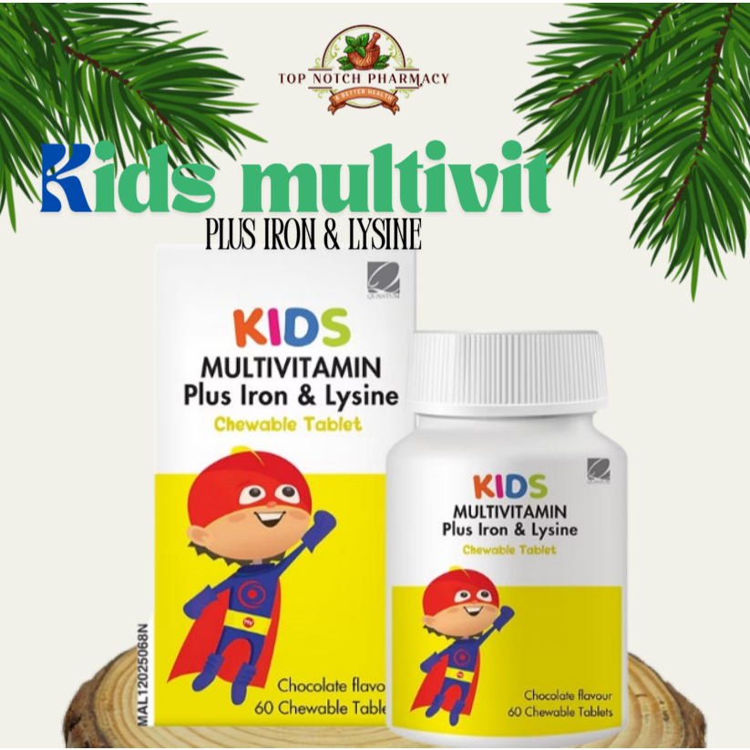 Quantum Multivitamin & Mineral Plus Iron & Zinc Chewable Tablet (60's ...