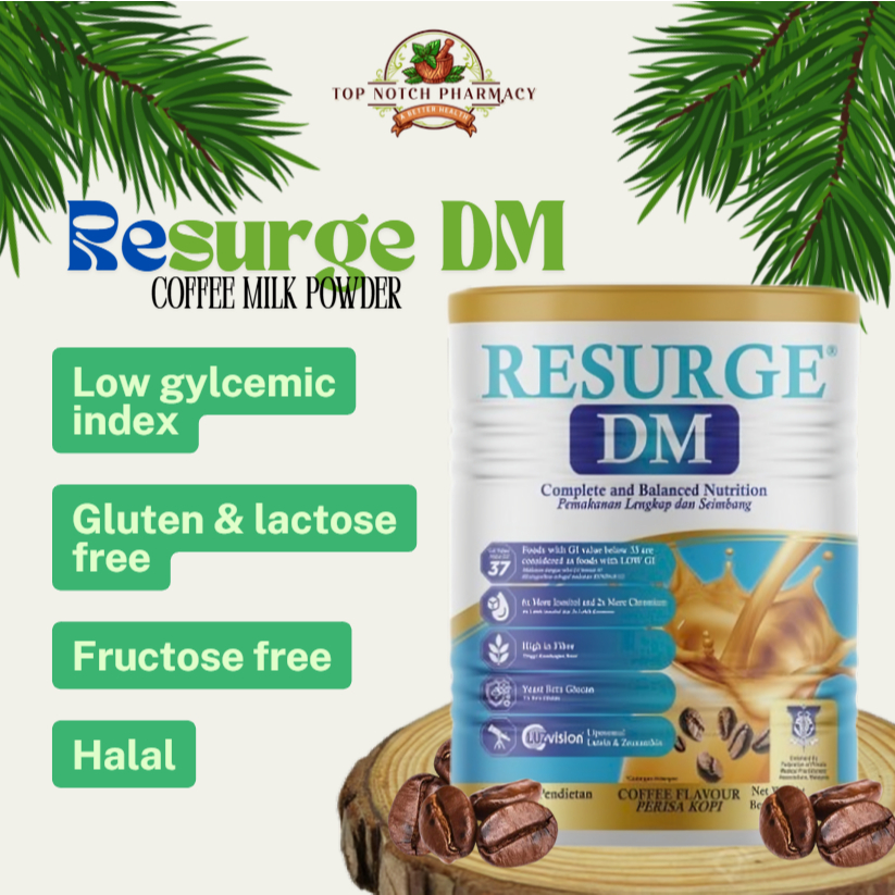 Resurge DM Coffee Milk Powder (800g) Lactose Free Gluten Free Plus Low ...