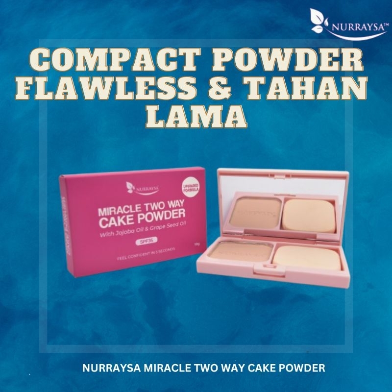 NURRAYSA NEW TWO WAY CAKE POWDER compact powder foundation bedak tahan ...