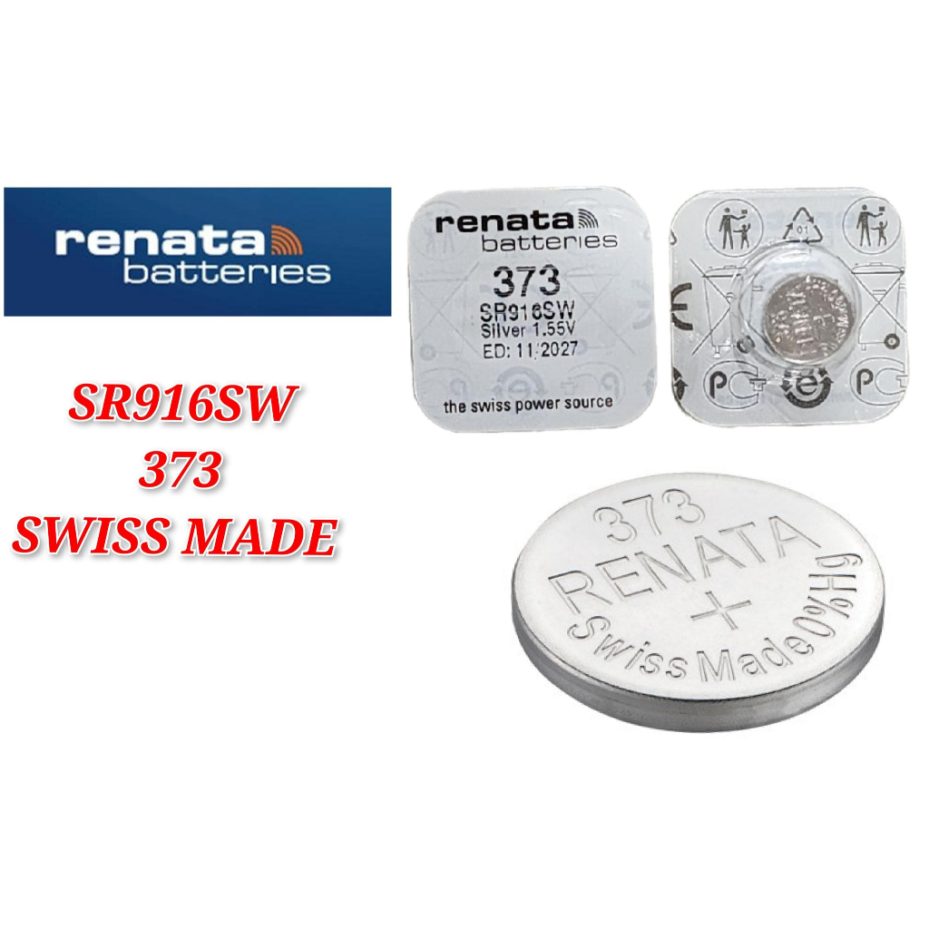 Renata 373 SR916SW Battery Silver 1.55V Battery SWISS MADE | Shopee ...