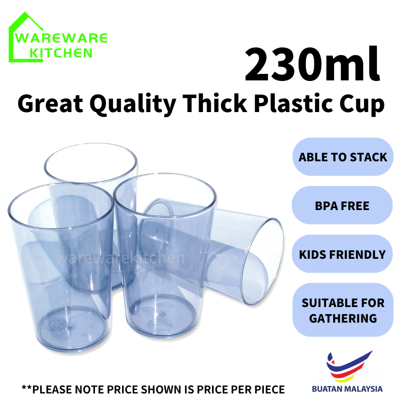 8Oz Stackable Plastic Cup Transparent Cup Thick Plastic Cup ...