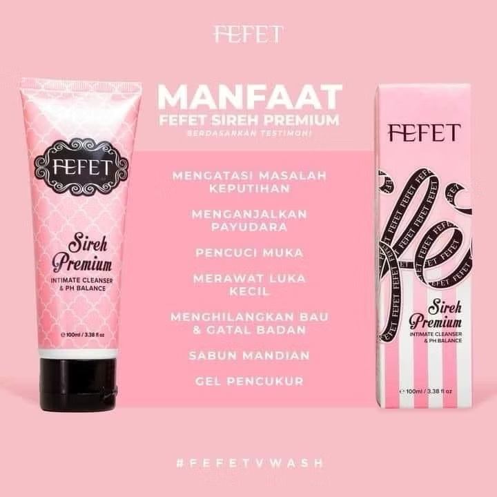 FEFET SIREH PREMIUM FEMININE WASH 100ML｜ORIGINAL HQ | Shopee Malaysia