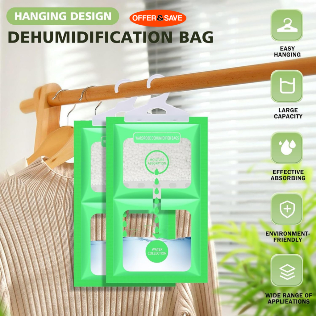 [UPGRADED VERSION] 200G Dehumidifier Bag Desiccant Moisture Absorber ...