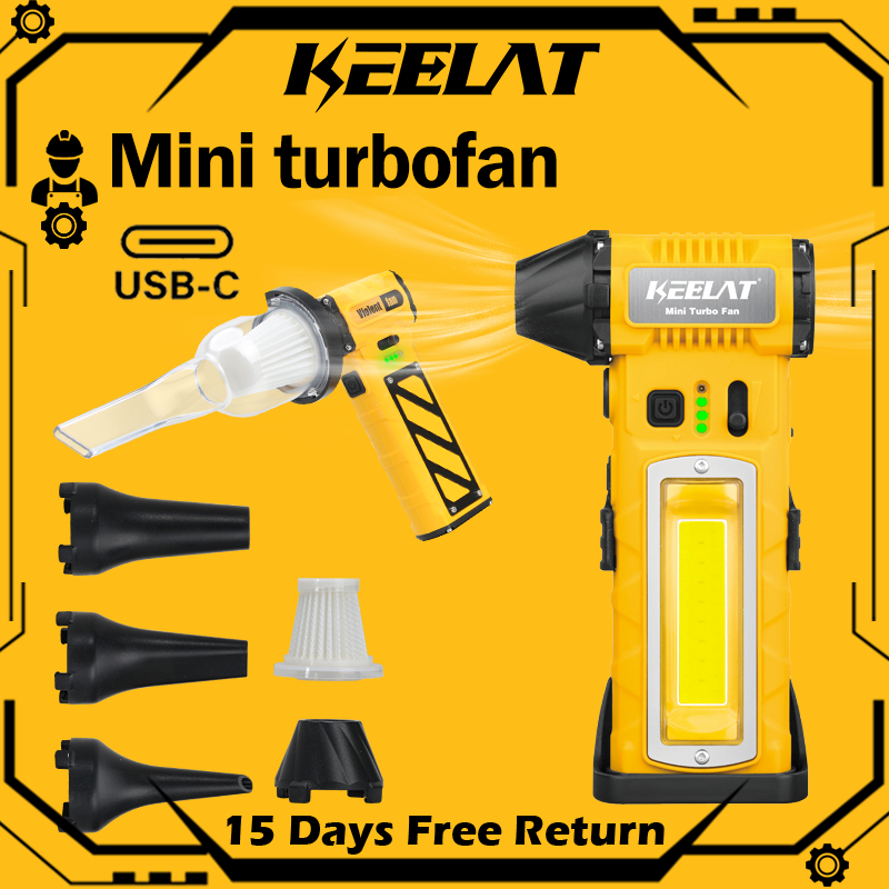 KEELAT Mini turbo Fan 130000rpm Portable Turbo Fan Strong wind kipas ...