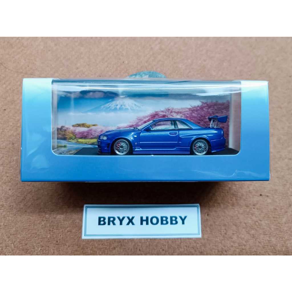 Fuji Nissan GT-R (R34) Nismo Z Tune High Wing With BBS And Blue #FJ64R34HWBLU (1:64) | Shopee ...