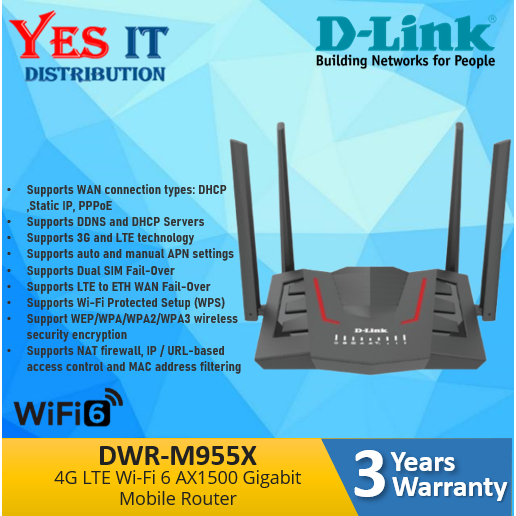 D-Link DWR-M955X / DWR-M905 / DWR-M930 / DWR-M930M / DWR-921 N300 4G ...