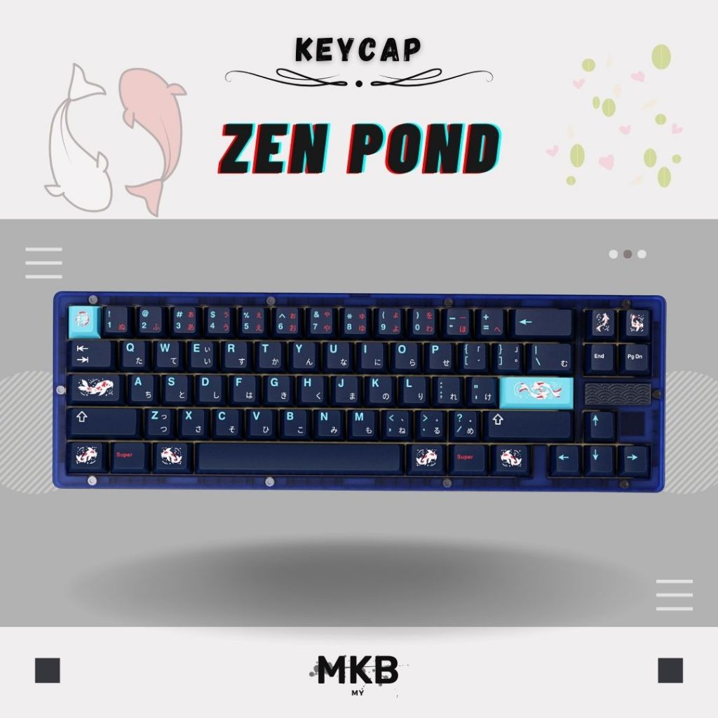 MKB Zen Pond PBT Dye Sublimation Keycap Set For Mechanical Keyboard ...