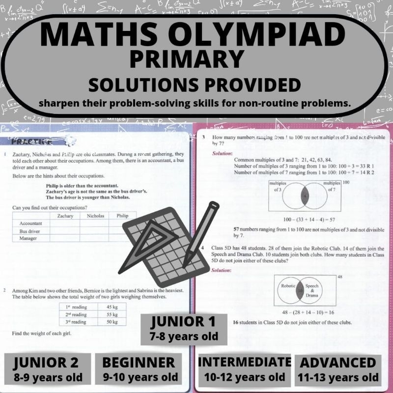 Latihan Matematik Olimpiad Math Olympiad Primary Grade 1 to 6 I ...