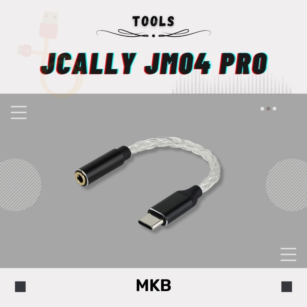 JCALLY JM04 Pro Silver-Plated Hi-Fi Wire DAC Realtek Chip 3.5mm to Type ...
