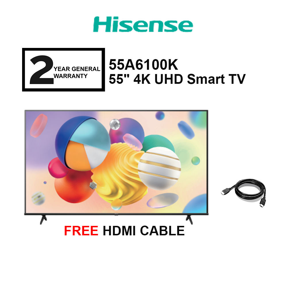 Hisense 55'' 4K 55A6100K UHD A6100K Series Replace 55A6100H Television ...