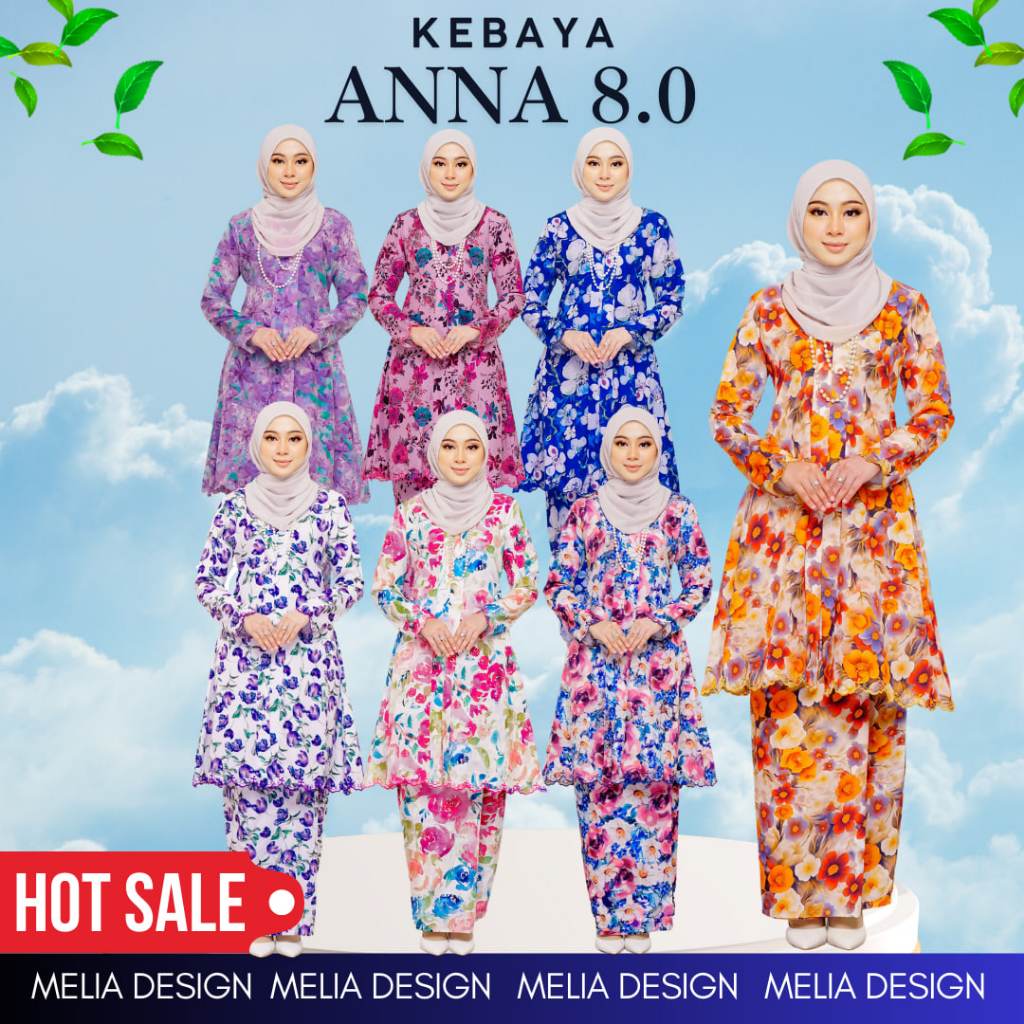 KEBAYA ANNA 8 BY MELIA DESIGN SULAM BIKU JACQUARD SILK PREMIUM MURAH PLUS SIZE | Shopee Malaysia