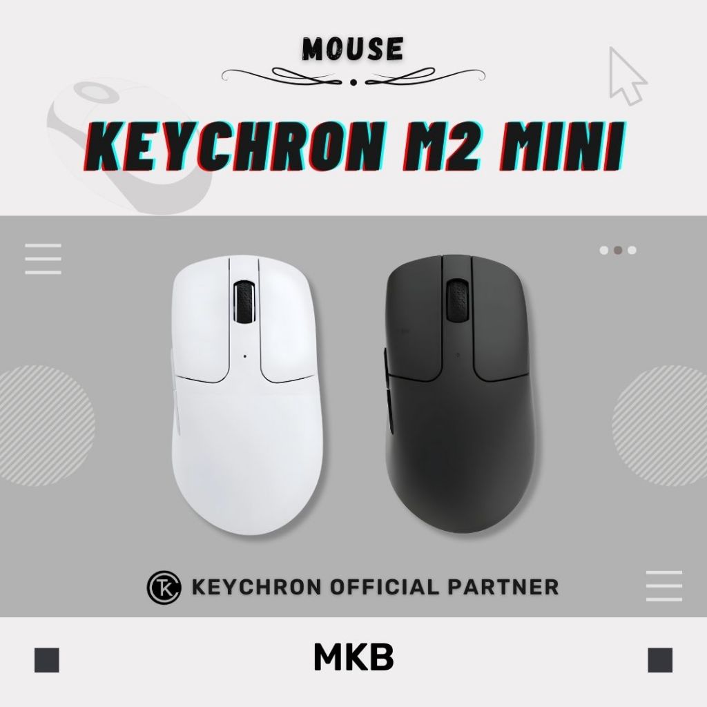 Keychron M2 Mini Ultra-Lightweight Flex Paracord Cable Optical Wireless ...