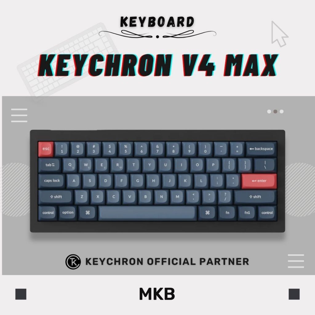 Keychron V4 Max 60% Layout Hot-Swap Custom RGB South Facing PCB QMK VIA ...