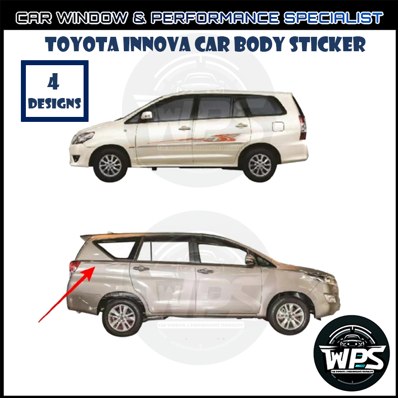 [READY STOCK] Toyota Innova Body Sticker Car Side Body Lining Sticker ...