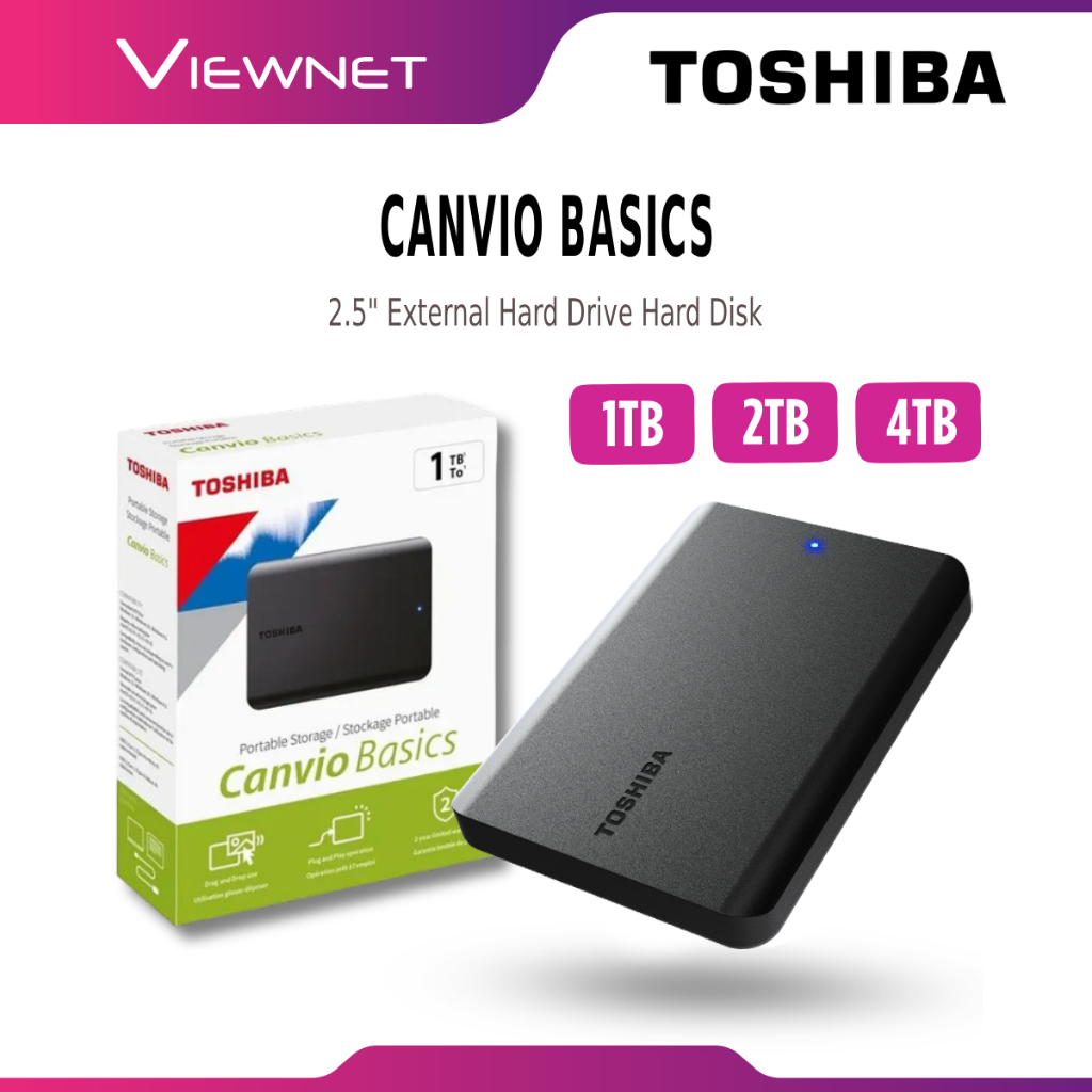TOSHIBA CANVIO BASIC / CANVIO PARTNER USB-C 2.5" EXTERNAL HARDDISK HARD ...
