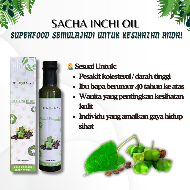 DR NORMAN (2025) MINYAK SACHA INCI / SACHA INCHI OIL ORIGINAL OMEGA 3 6 ...