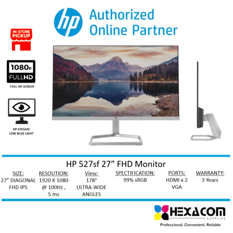 HP 524SF 23.8" /527SF 27" / 532sf 31.5" FHD IPS LED Monitor (23.8"/HDMI ...