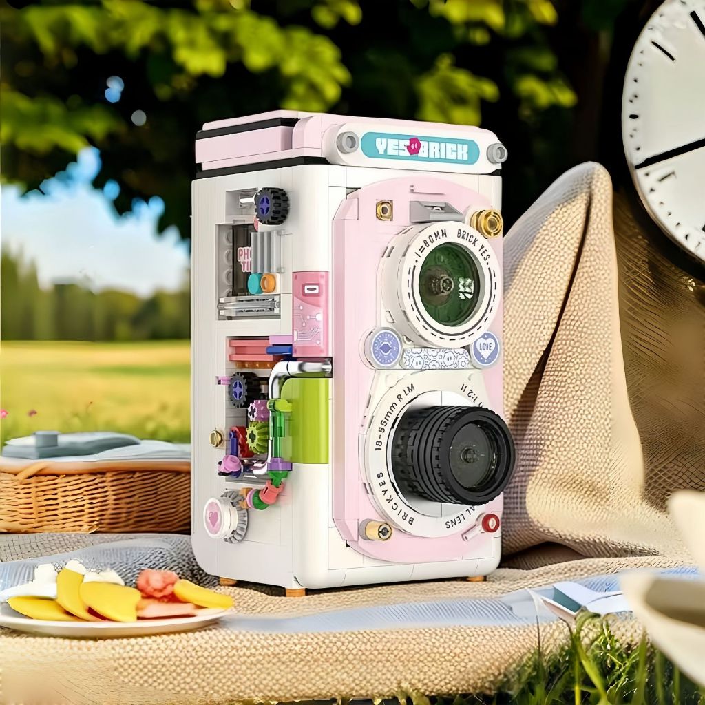 Twin Lens Reflex Camera Building Blocks Camera Custom Nanoblock ...
