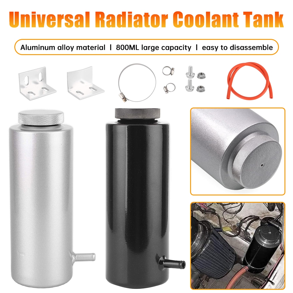Universal Aluminum Coolant Tank 800ml - Coolant Expansion Tank Overflow ...