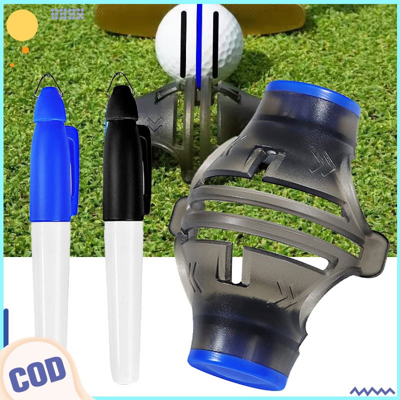 Golf Ball 360 Degree Line Rotatable Marker with 2 Pen Golf Line Marking ...