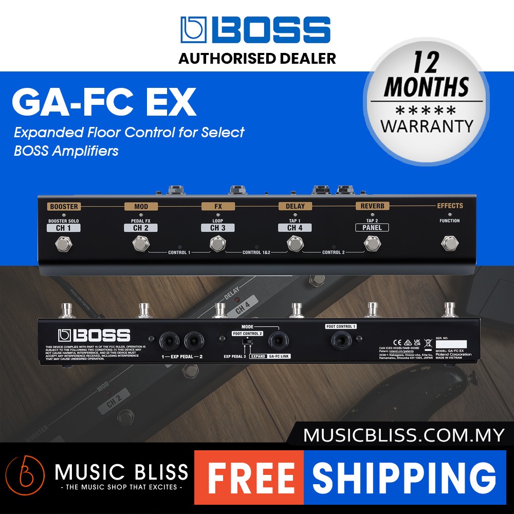 Boss GA-FC EX Amp Footswitch for Katana Gen 3 & MkII models, Nextone, Waza, Blues Cube & GA Amps ...