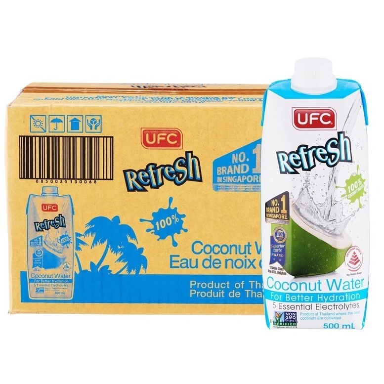 UFC Refresh Coconut Water Drink 12 x 500ml | Shopee Malaysia