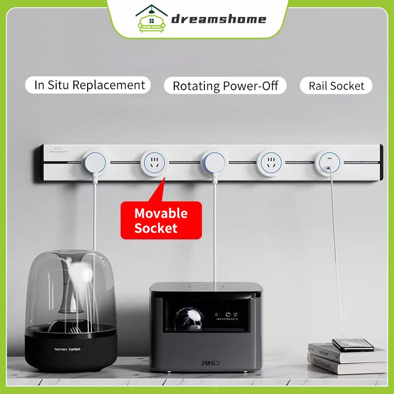 Power Track Socket Switch 8000W ower Adapter Flat Pin / Universal / USB ...