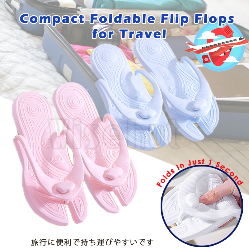 Compact Foldable Flip Flops Unisex Slippers for Travel – Soft EVA ...