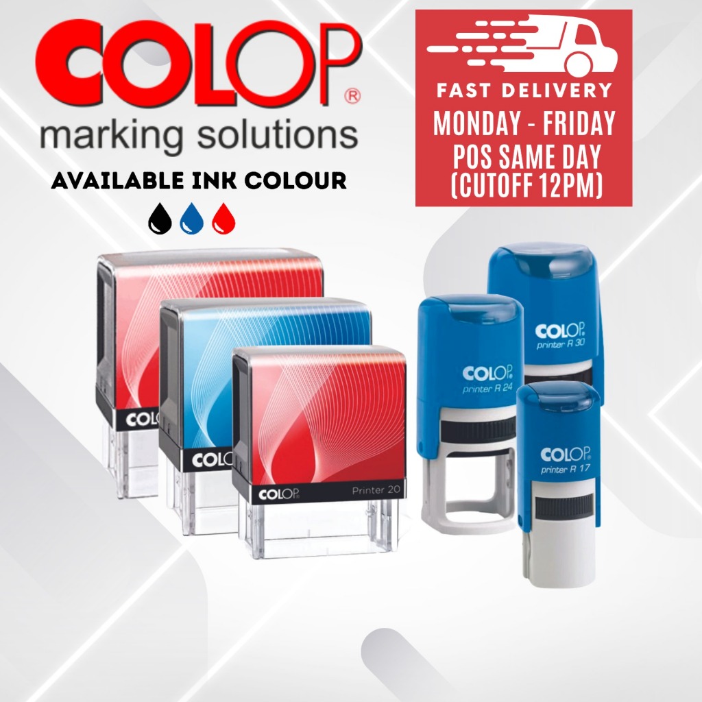 RUBBERSTAMP COLOP | COP NAMA | STAMP PAD | Shopee Malaysia