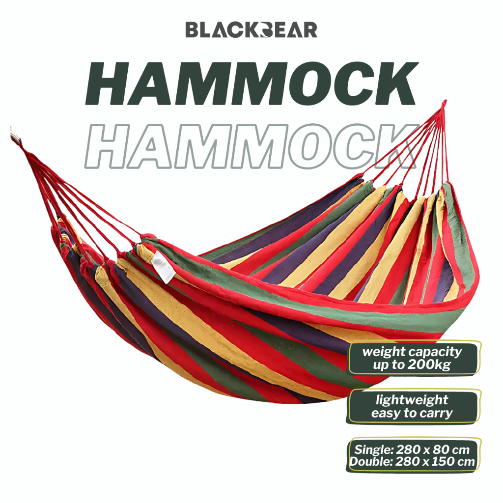 Rainbow Hammock Cotton Canvas Portable Outdoor Indoor Heavy Duty Up To ...