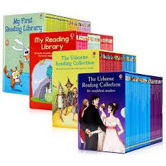 (50 books) Usborne Level 1/2/3/4 Usborne Reading Library Collection Box ...