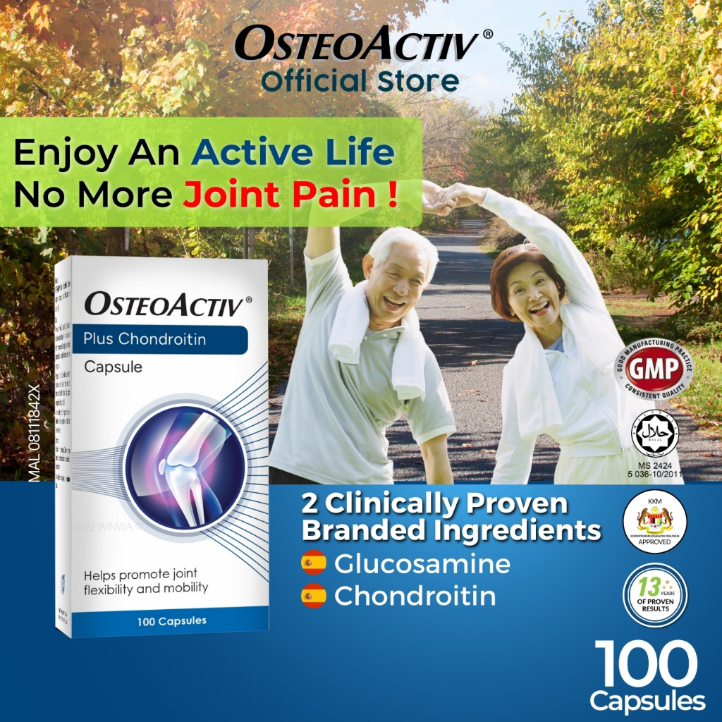 OSTEOACTIV Glucosamine plus Chondroitin Capsule 100'S For ...