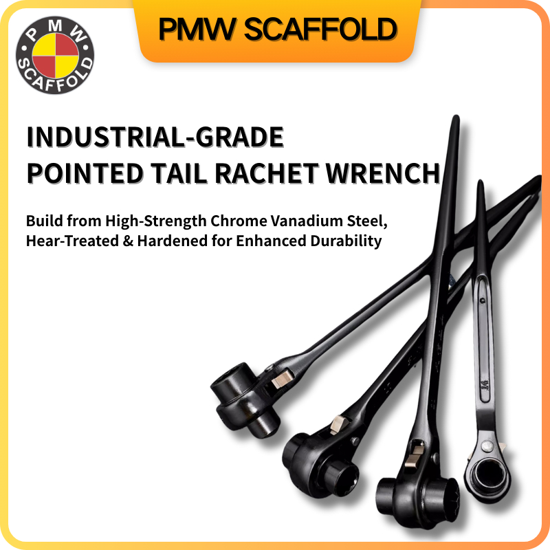 17-19/17-21mm Double Ratchet Scaffold Wrench/Sepana Ratchet Perancah ...