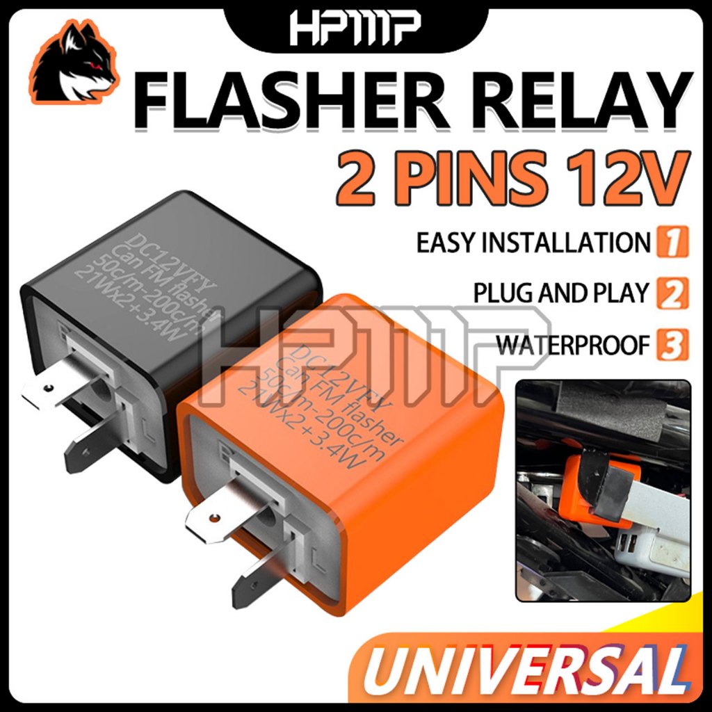 2 Pins LED Flasher Relay Motorcycle Adjustable Blinker Trun Light ...