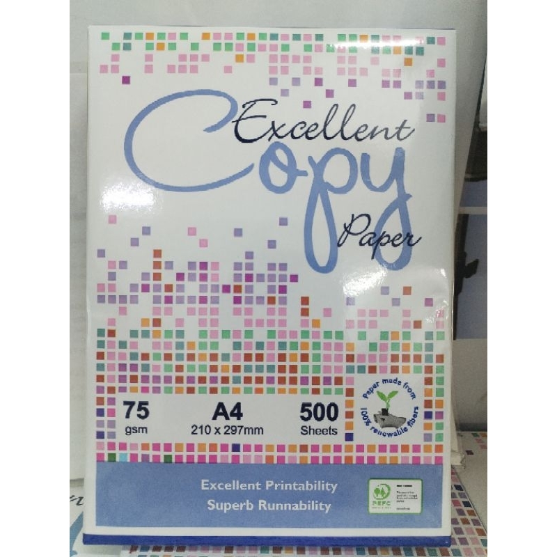 A4 500's 75gsm Excellent Copy Paper | Shopee Malaysia