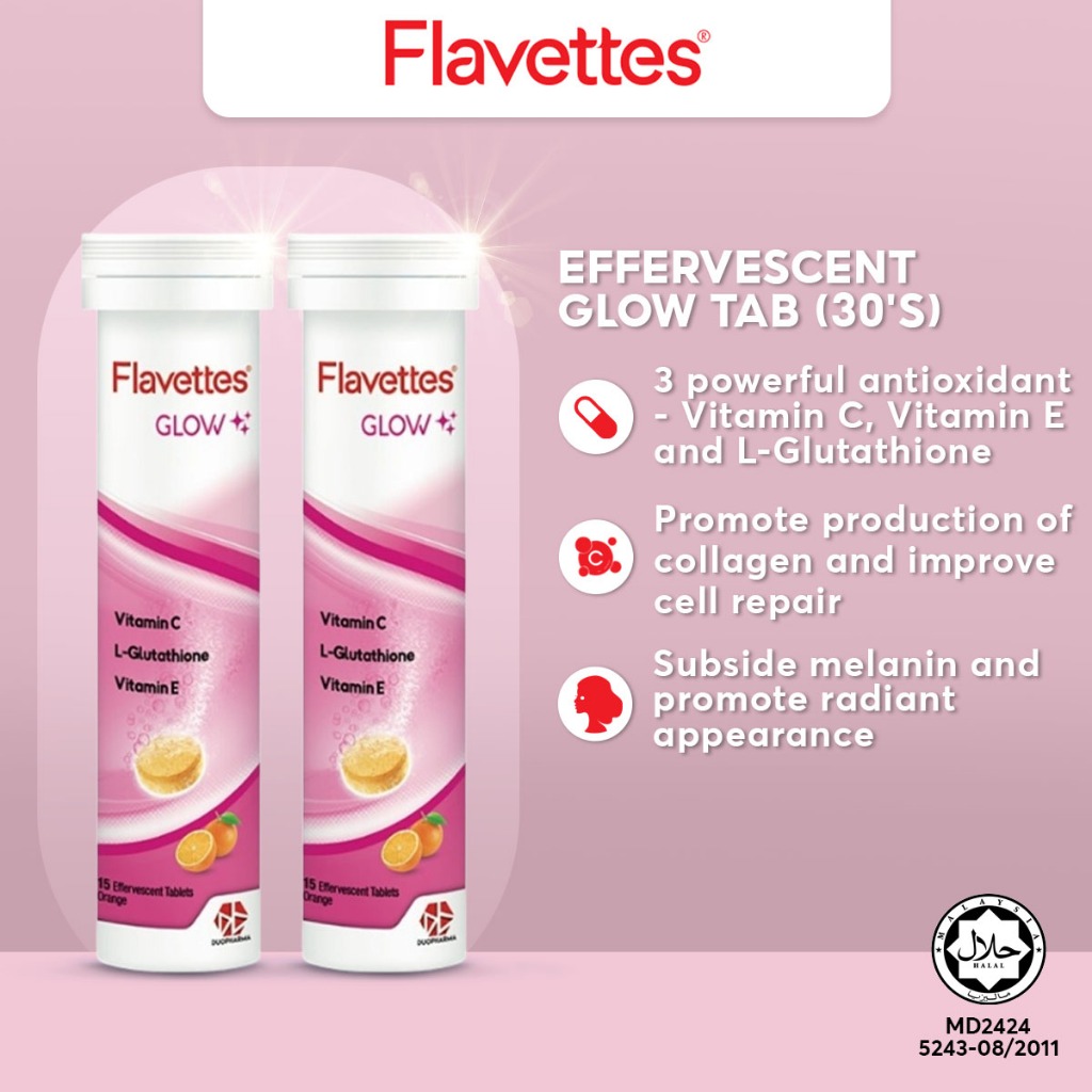 Flavettes Effervescent Glow Tab (30's) | Shopee Malaysia
