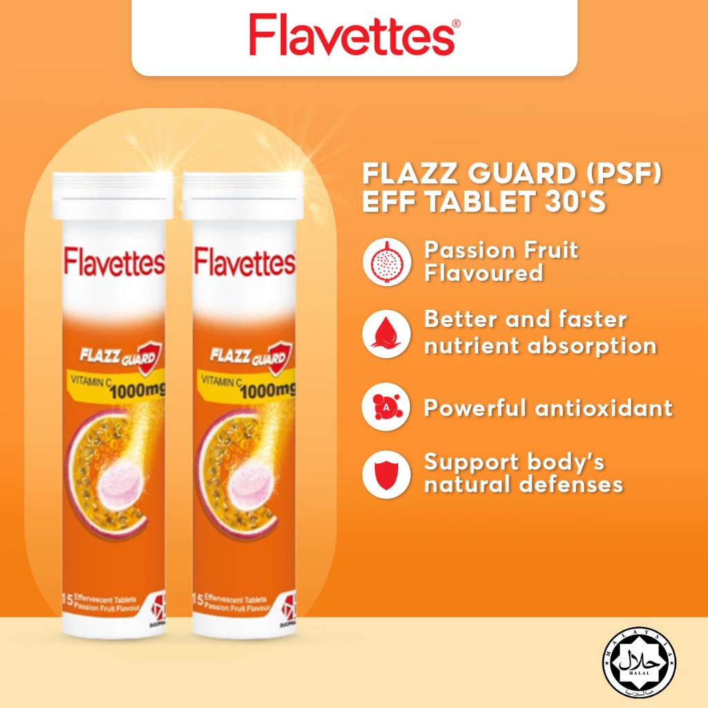 Flavettes Flazz Guard Eff Tablet - Passion Fruit (30's) | Shopee Malaysia