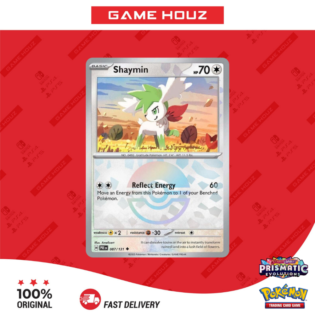 (PTCG) Shaymin (087/131) [SV8.5-Scarlet & Violet Prismatic Evolutions] | Shopee Malaysia