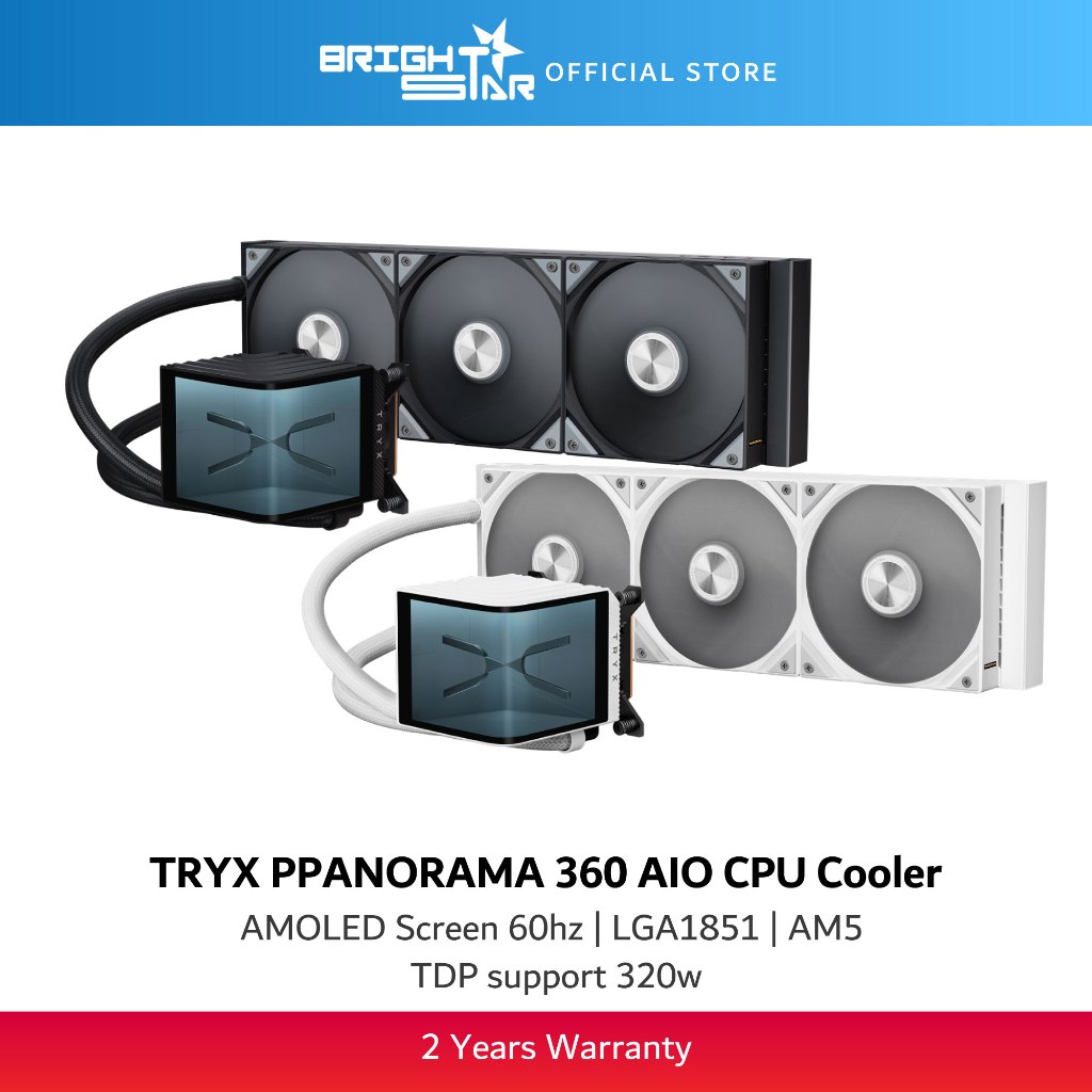 TRYX PANORAMA 360 AIO CPU Cooler - Black/White | Shopee Malaysia