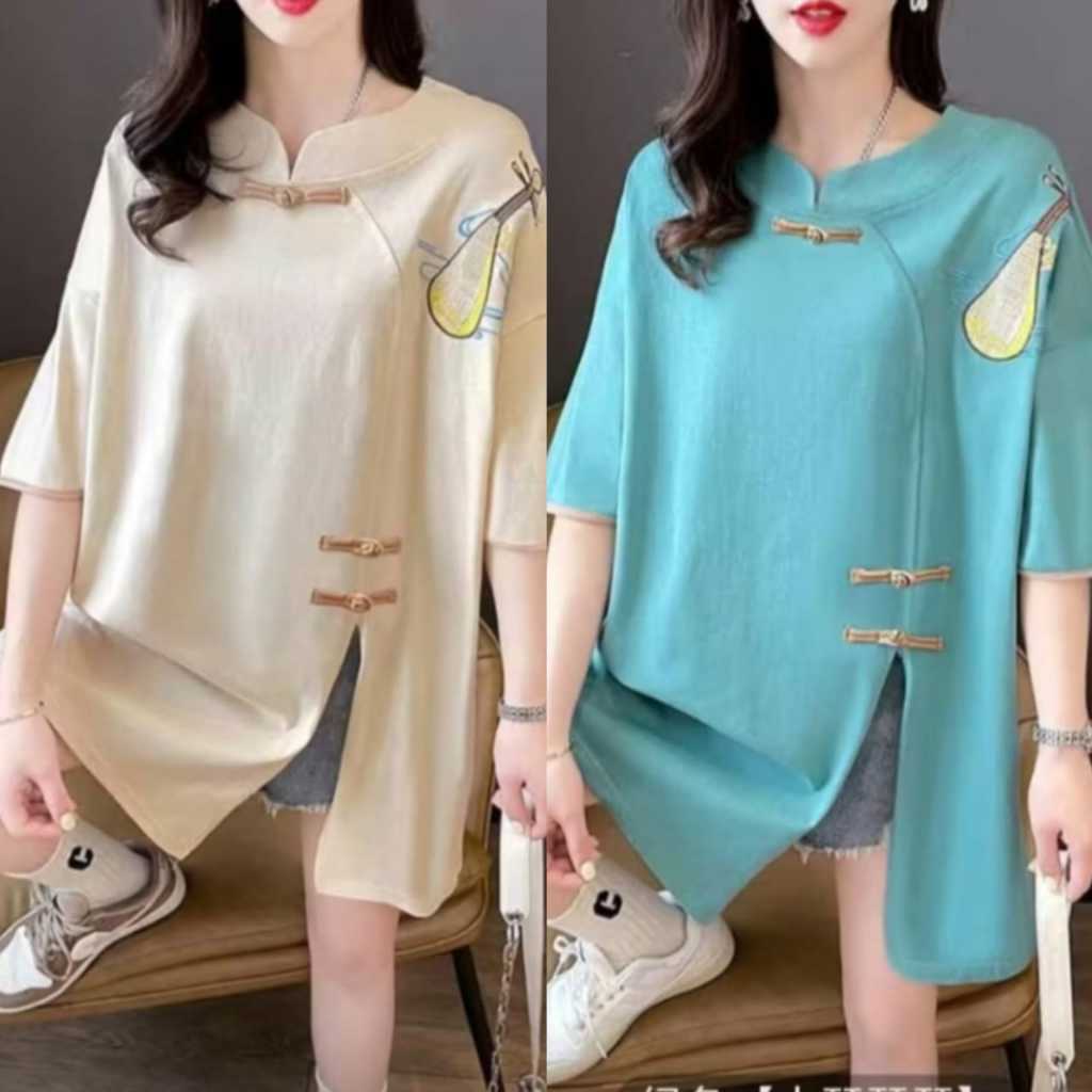 (Ready Stock KL)Oversize Ladies 130KG Chinese Style Middle Length Open ...