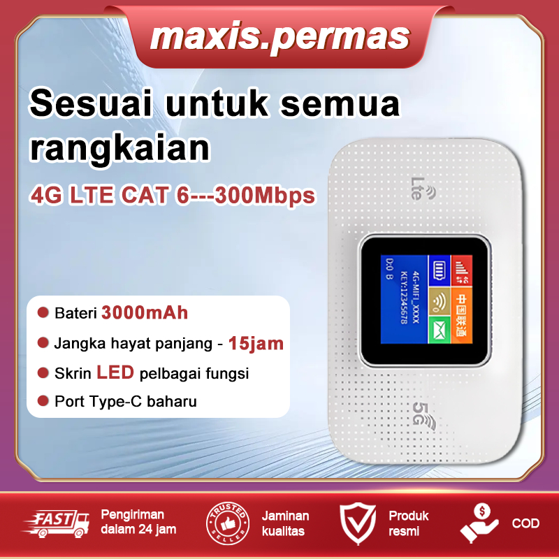 Modem WiFi 5G Mini Hotspot Kad SIM 600Mbps Sesuai Rumah Pejabat ...