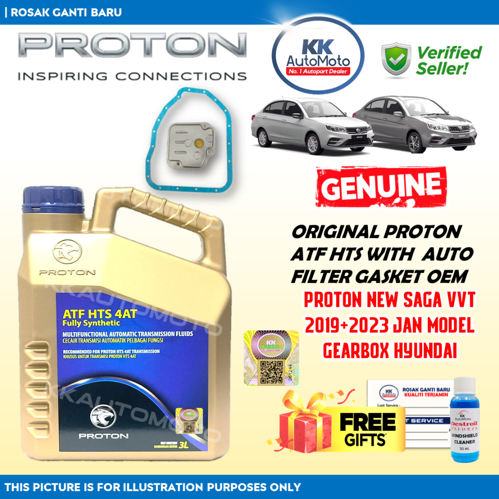 Proton New Saga VVT 2019 - 2023 MC1 MC2 & Auto Filter Set PW913191 ATF ...