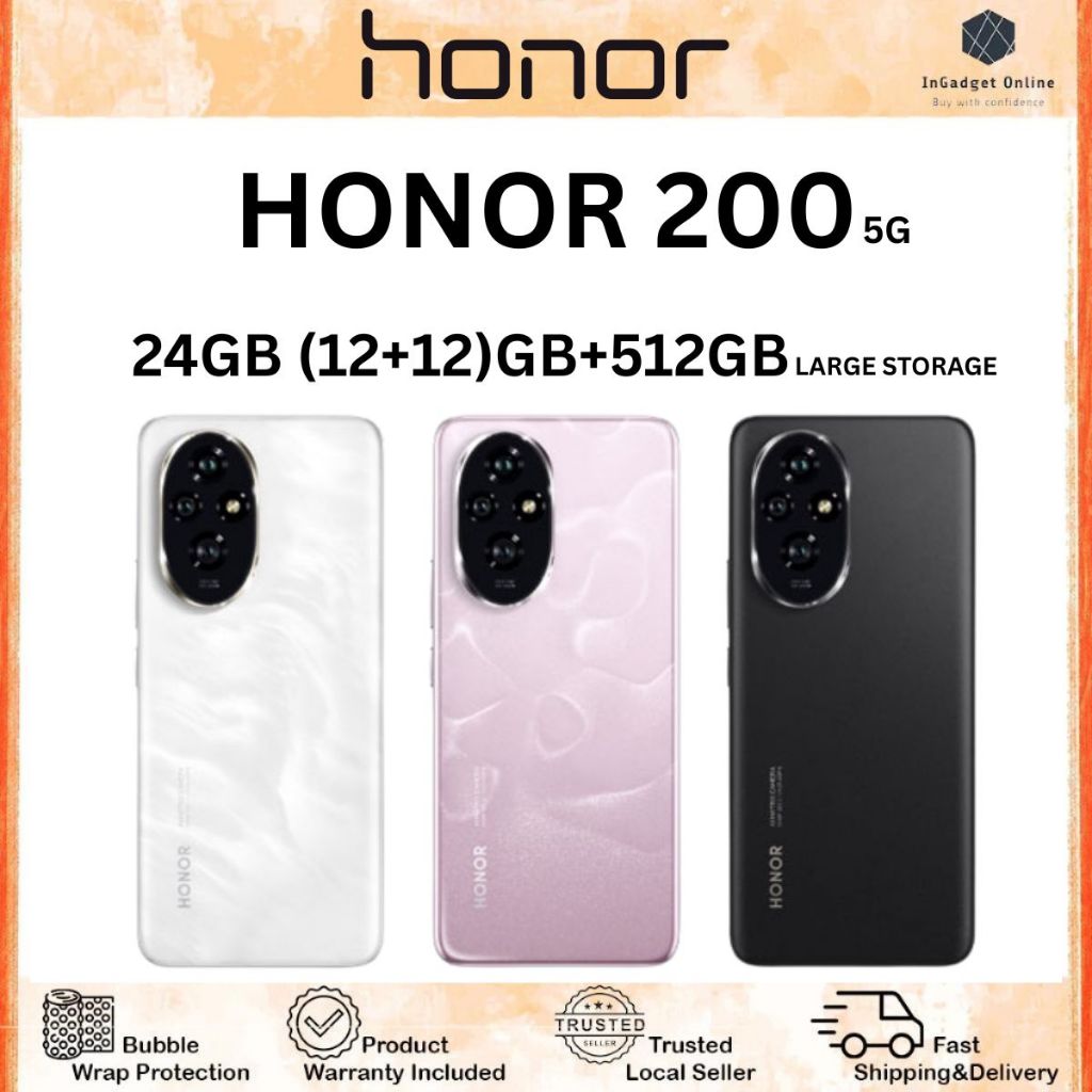 [PROMO] HONOR 200 5G [(12+12)GB RAM 256GB ROM/(12+12)GB RAM 512GB ROM ...
