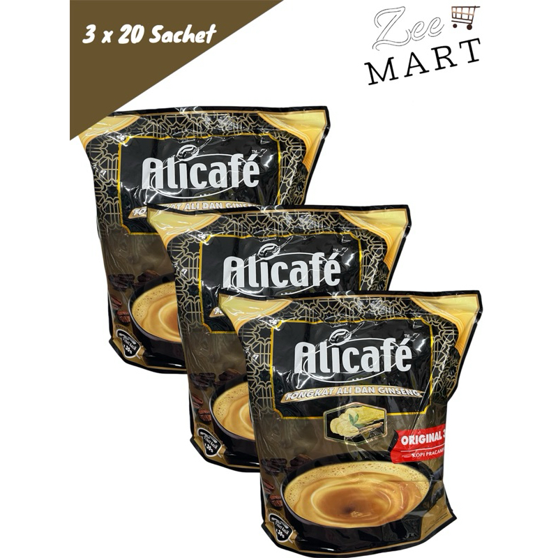 Ali Cafe Tongkat Ali dan Ginseng Bundle Of 3 x 20 Paket | Shopee Malaysia