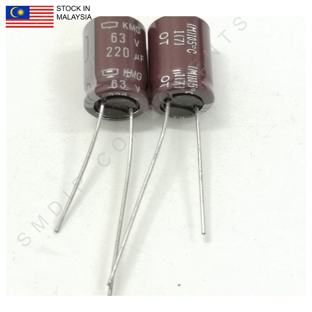 3PCS Japanese-Grade 220uF 63V 105°C, Radial Capacitor, 10mm x 16mm ...
