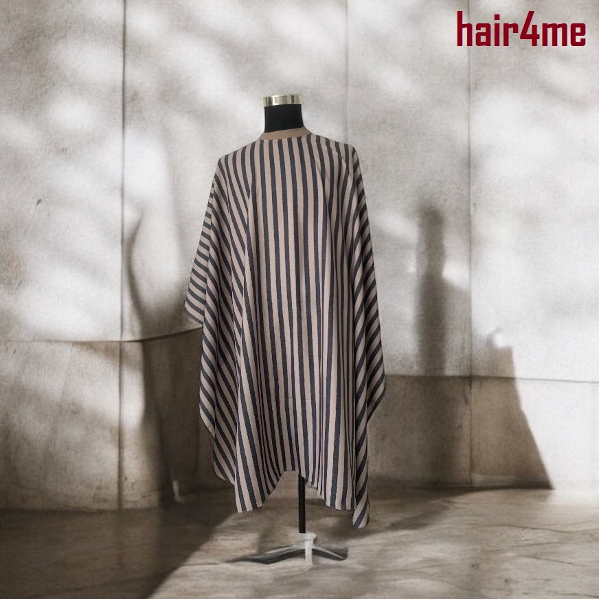 Premium Striped Cutting Cape Barber Cloth Rubber Collar Jumbo Size ...